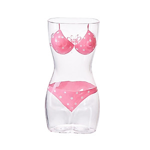 Cocktail Shot Glass, Transparent Funny Wine Glass, Body Shape Beverage Cups,Sexy Body Wine Glasses Drinking Glasses, Glassware Bar Decoration Cup, for Bars Birthday Party Decor(Pink 60ml)