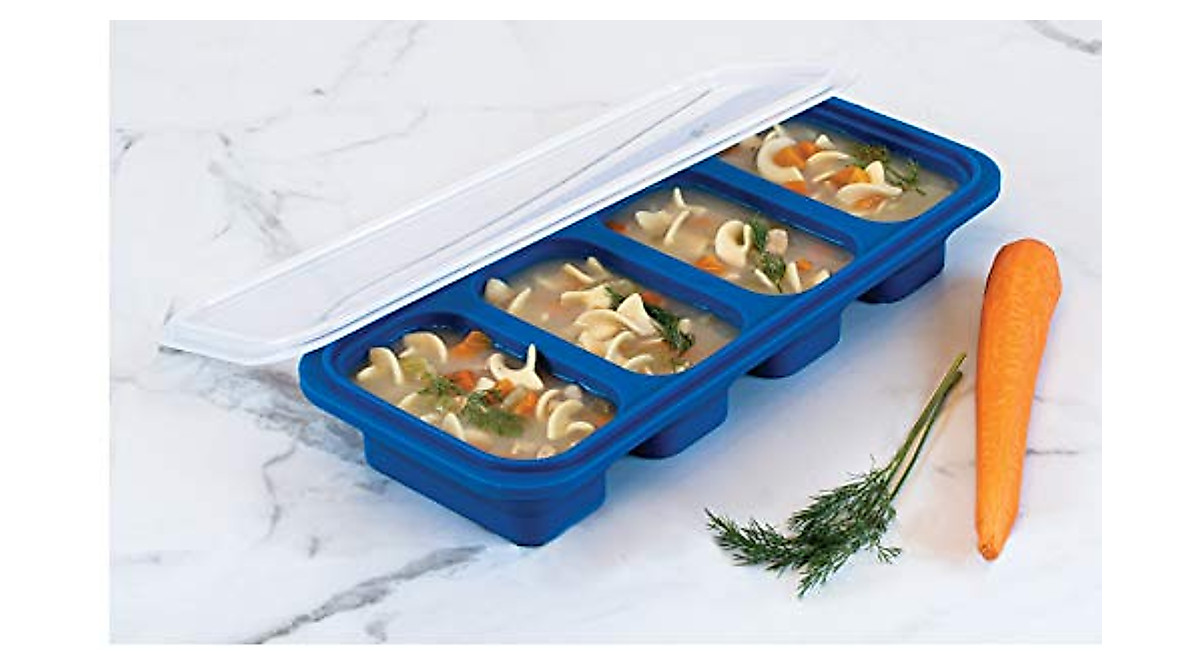 HIC Kitchen Prep-N-Freeze Portion Tray with Lid - Freeze & Store Food
