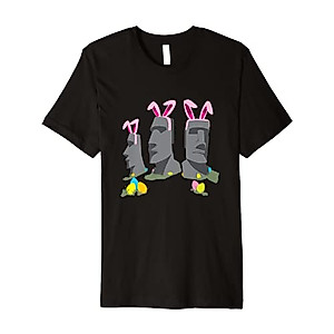 Easter Island Tee Funny Holiday Graphic Heads Premium T-Shirt