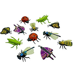 LMC Products Insect Finger Puppets - 12 Finger Puppet Bugs for Kids - Bug Toys