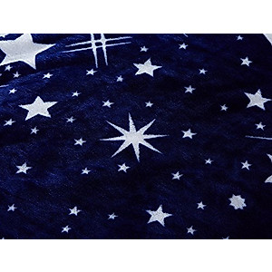 ChezMax Throw Blanket Ultra Soft Blanket Quilt Lightweight Plush Fleece Bed Blanket Cozy Towel Blanket Breathable Warm Throw for Stadium Couch Bed Sofa Chair Office Car Starry Sky-Blue Queen(79"X91")