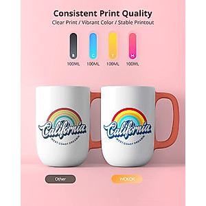 WOKOK Sublimation Ink Refill for Ecotank ET-2760 ET-2720 ET-2800 ET-2850 ET-2803 ET-4750 ET-3760 ET-4760 ET-15000 ET-16600 ET-16650 Inkjet Printers