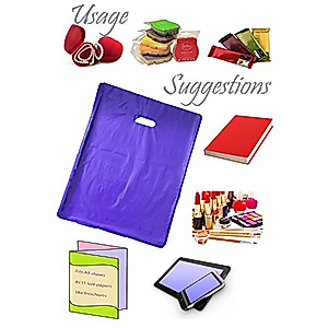 100 12x15 Durable Purple Merchandise bags Die Cut Handle-Glossy finish-Anti-Strech-100% Recyclable. For Retail store plastic bags, Party favors, Handouts and more by Best Choice (Purple)