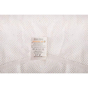 Bersuse 100% Cotton Milas XL Throw Blanket Turkish Towel - 60x90 Inches, White