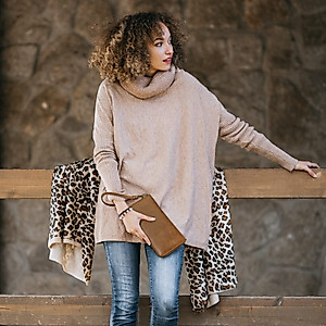 S-ZONE Wristlet Wallet for Women RFID Blocking Credit Card Holder Faux Leather Phone Wallet Purse Clutch