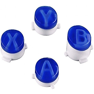 Bullet A B X Y Button ABXY Key Buttons with Mushroom Joystick Cap for Xbox ONE X S Slim Xbox One Elite Controller Replacement (Dark Blue)
