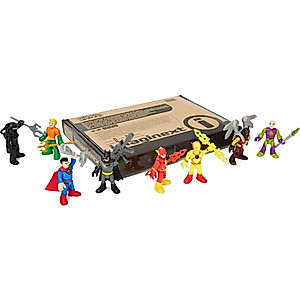 Fisher-Price Imaginext DC Super Friends Batman Toy Super-Hero Showdown Figure Set, Superman Aquaman The Flash, Preschool Kids Ages 3+ Years