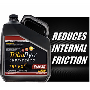 TriboDyn TRI-EX2 Full Synthetic 50W Gear Oil with Ceramic Coating (1 Gallon)