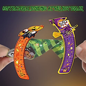 108 Pieces Halloween Bookmark Rulers for Kids Students Ghost Pumpkin Cartoon Animal Halloween Theme Pattern Prints Page Markers for Trick or Treat Prizes Classroom Rewards Holiday Party Decorations