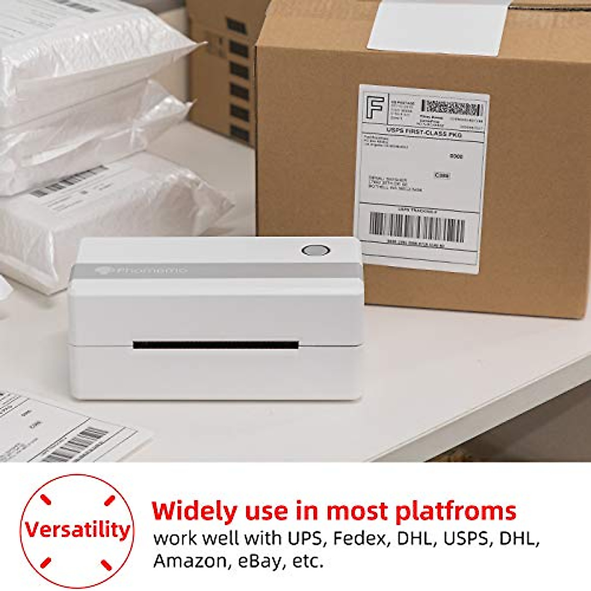 Thermal Labels 4x6 Shipping Printer Label Paper for Shipping Packages, Sticker Paper Direct Thermal Printer Labels 4 x6 Compatible with Rollo, MUNBYN, Phomemo and Most Thermal Printer, 250-Pack