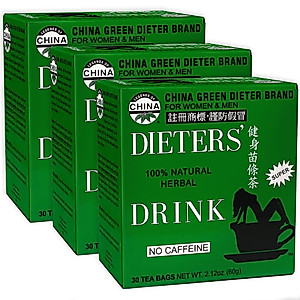 Uncle Lee's China Green Herbal Tea, No caffeine, 100% Natural, 30 Count (Pack of 3)