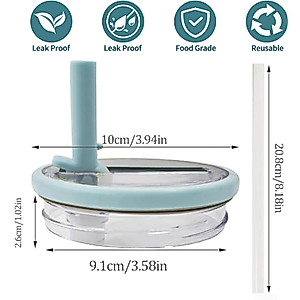 30oz 40oz Tumbler Flip Straw Lid Replacement Compatible with Stanley Quencher, 2Pcs Reusable Leak Proof Spill Proof No Spill Tumbler Lids Compatible with Stanley Quencher(J,30oz)