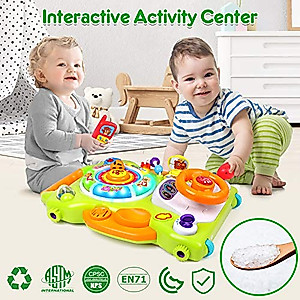 3-in-1 Baby Walker for Boy Girls Sit to Stand Toy Activity Center Drawing Board Infant Toys for 1 Year Old Birthday Gifts 9 12 18 Months 2 3 Year Old Kid Toddler Push Toy Musical Sound Light Effect