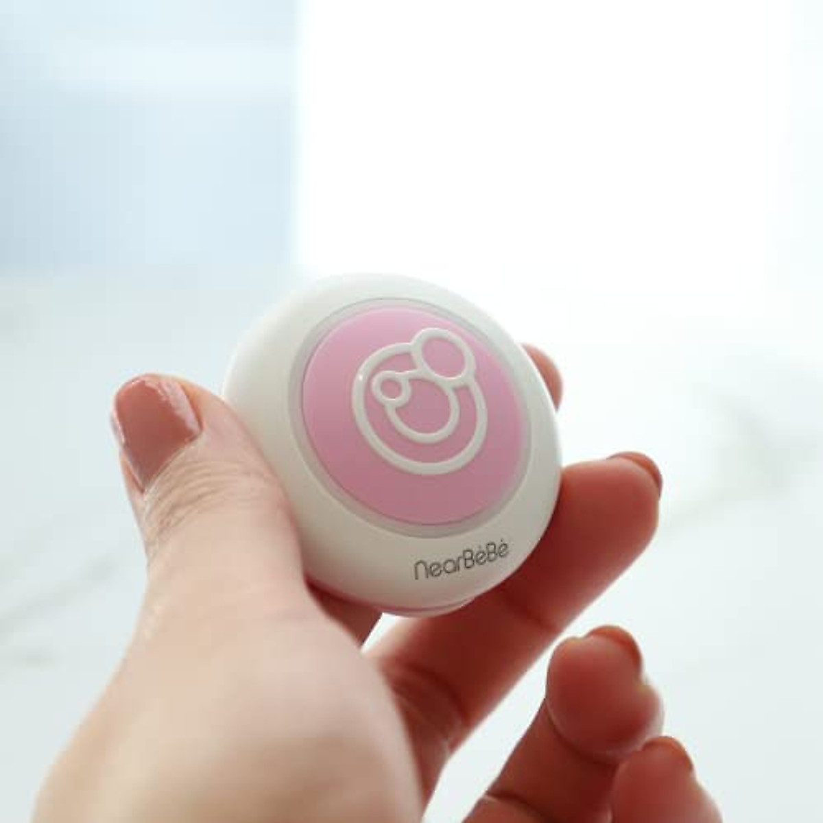 Nearbebe Care Plus(WiFi Version, 2023) - Infant, Baby Safety Monitor: Live Tracks, Alert on No Breathing, Rollover, Skin Temperature, Movement Sensor, Smartphone App, Room Temp & Humidity(SkyBlue)