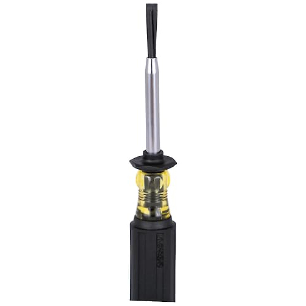 Klein Tools 85153K Slotted Screw-Holding Screwdriver Set, 3/16-Inch, 1/4-Inch Split-Blade Flat Head Driver, Positive Gripping Action, 2-Piece