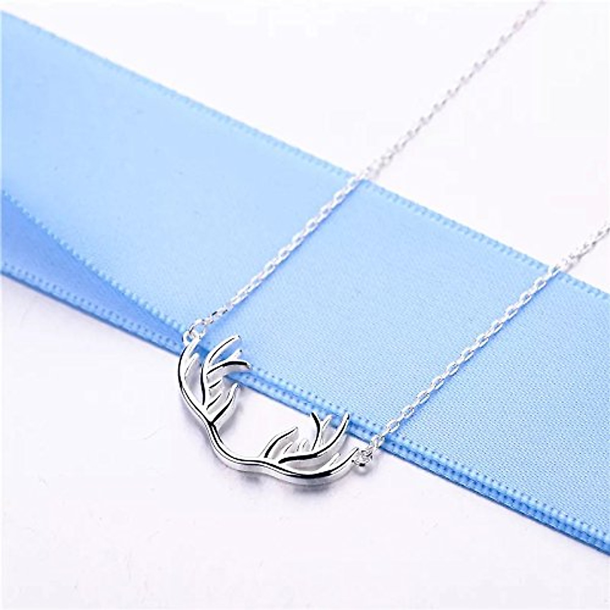 Helen de Lete Innovative Deer Horn Antler Sterling Silver Collar Necklace