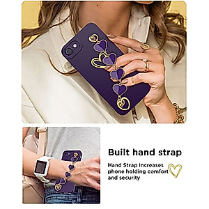 AICase iPhone SE 2022 Case,iPhone 3rd/2020/2nd gen/iPhone 8/7 Case for Women with Full Camera Lens Protection and Hand Strip Loop, Silicone Heart Girly Cute Soft Slim Shockproof for iPhone 8/7/SE_6