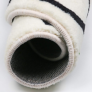 SHACOS Ultra Soft Round ABC Rug 4 Ft Alphabet Rug for Kids Room Play Rug Baby Nursery Rug Educational Playroom Carpet Classroom Rug (4 ft, Beige)