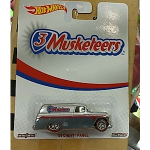 NEW 2014 Hot Wheels Pop Culture 3 Musketeers '55 Chevy Panel RARE Real riders