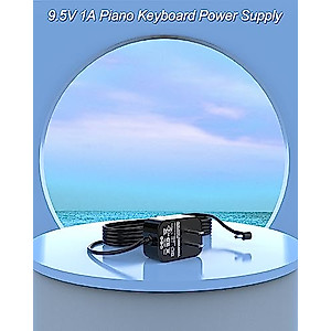 VHBW 9.5V Charger Replacement for Casio Keyboard Power Cord ADE95100LU Compatible with Casio Keyboard Power Supply CTK-2400 CTK-2500 CTK-2090 CTK-3200 SA-76 SA-46 SA-77 Mini Keyboard (5.9Ft Long)