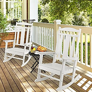 ZHYH 2 Piece Patio Rocker Rocker High Back