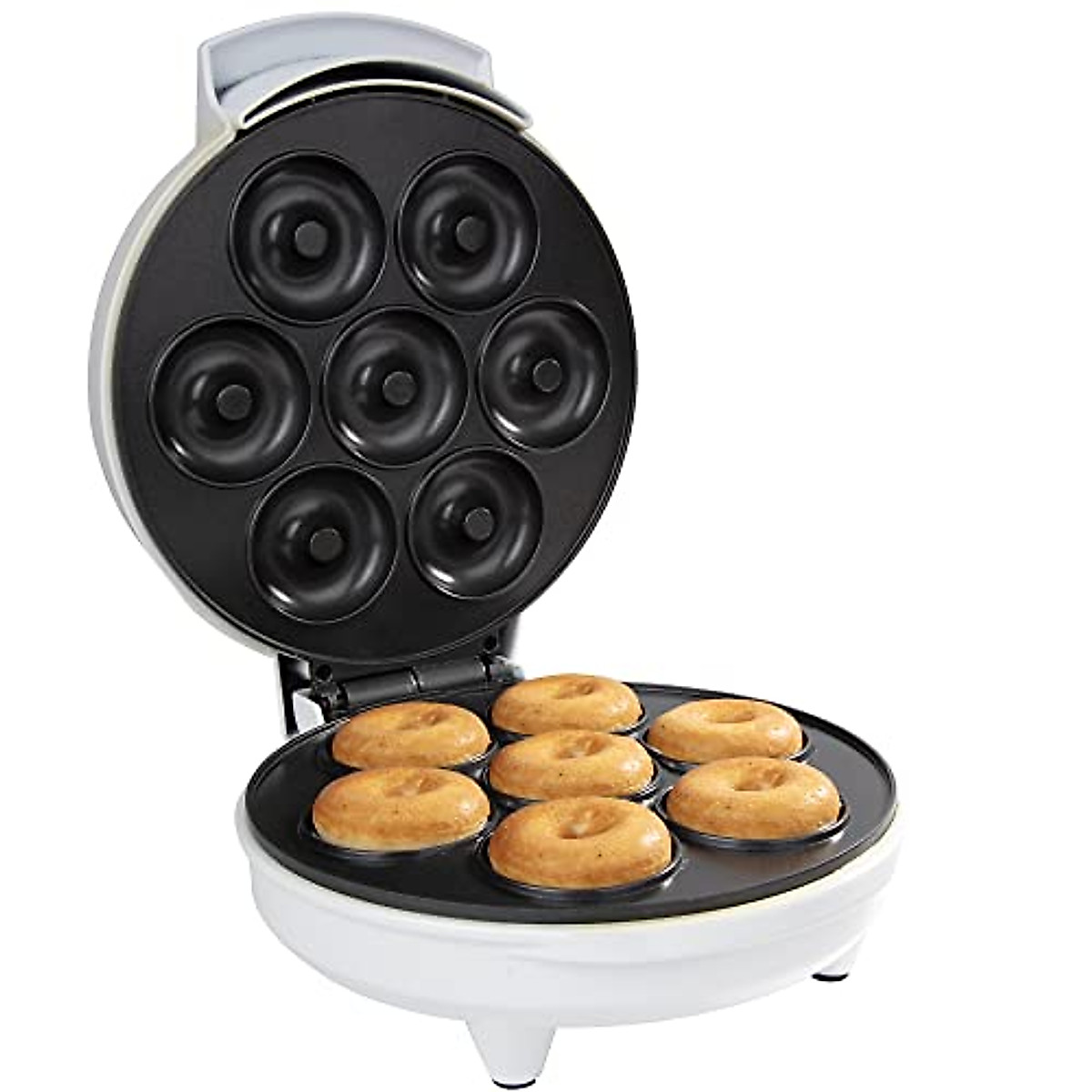 CucinaPro Mini Donut Maker - Electric Non-Stick Surface Makes 7 Small Doughnuts, Decorate or Ice Your Own for Kid Friendly Dessert or Snack - The Unique Gift or Baking Activity for Kids & Adults