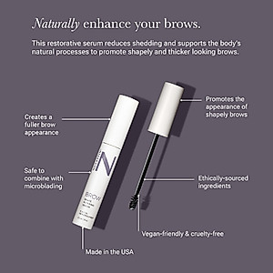 NULASTIN BROW Shape Altering Serum with Elastaplex, Eyebrow Enhancing Treatment for Thicker Looking Brows, Vegan-Friendly & Cruelty-Free (3 ml)