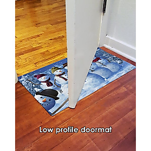 Toland Home Garden 800302 Snowman Photobomb Winter Door Mat 18x30 Inch Outdoor Doormat for Entryway Indoor Entrance