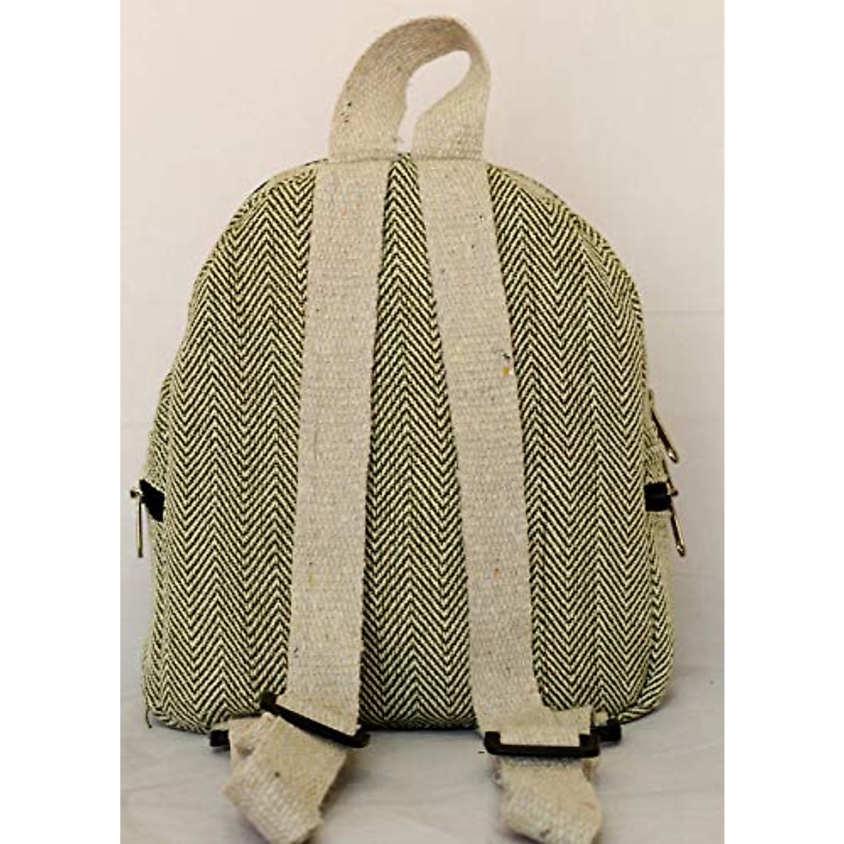 Eco Friendly Mini Backpack For women Handmade Hemp Backpack For Women organic Beautiful Small Backpack (LIGHT GREEN)