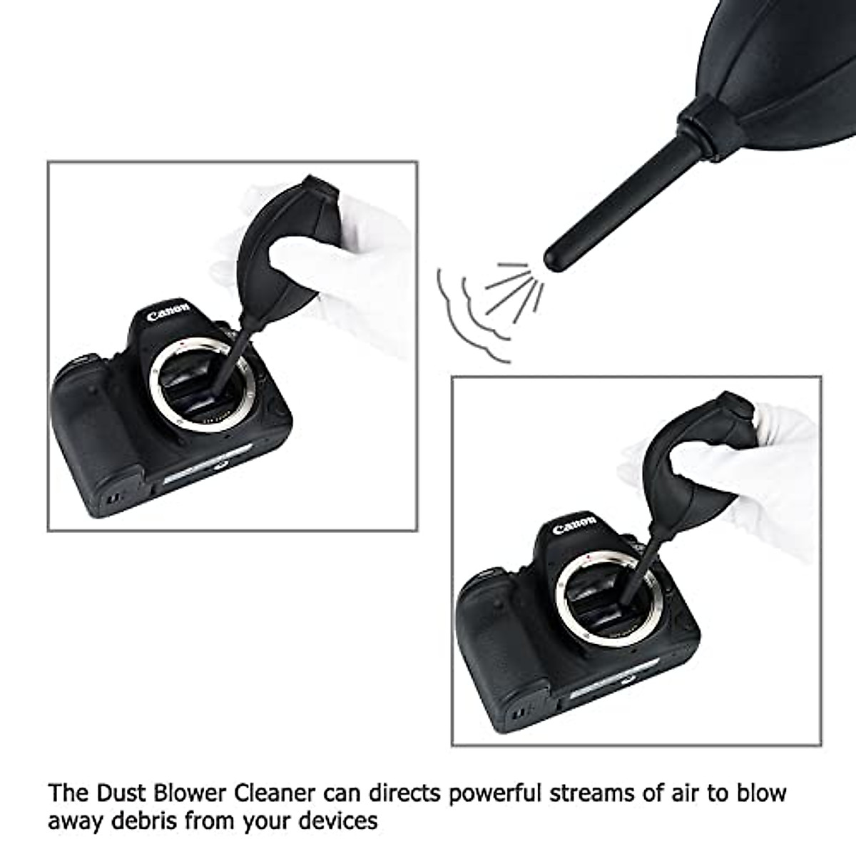 JJC Soft & Elastic Nozzle Air Blower Blaster Cleaner for DSLR Camera CCD CMOS Sensor Lens Filter LCD Comptuter Motherboard Chips PC Internal SSD Graphics Cards Video Card Fan Glasses Alcohol Ink Tool