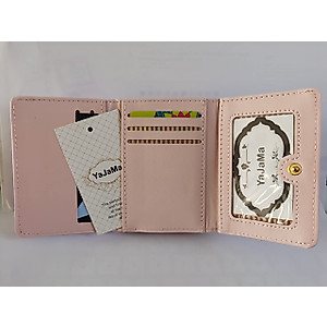 edfamily Womens Leather Cute Cat Bowknot Small Wallet Coins Purse Card Holder (Purple)