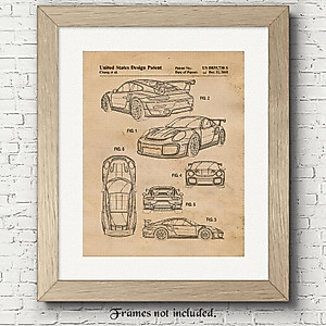 Classic GT2 RS Auto Patent Prints, 1 (11x14) Unframed Photos, Wall Art Decor Gift for Home Office Porsche Work Garage Man Cave College Engineer Student Teacher Coach F1 LeMans Team Racing Champs Fans