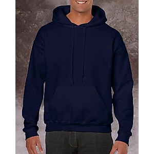 Gildan Blank Hoodie - Hooded Sweatshirt - Unisex Style 18500 Adult Pullover Navy