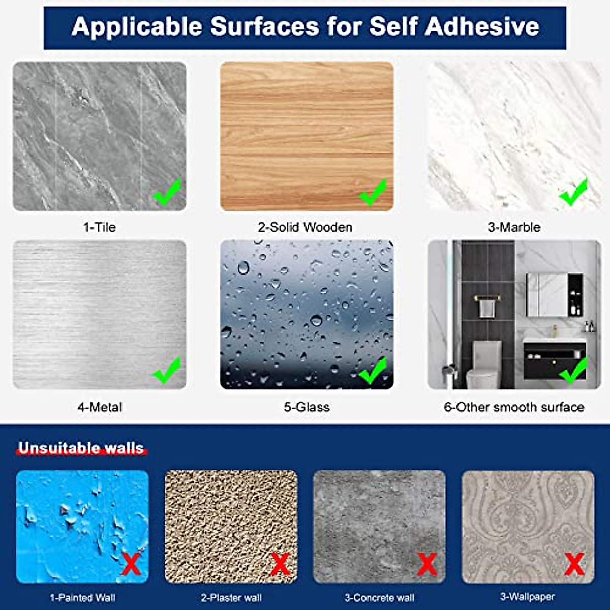 NearMoon Self Adhesive Bathroom Towel Bar- Stainless Steel Bath Wall Shelf Rack Hanging Towel Stick On Sticky Hanger Contemporary Style, NO Drilling, 16-Inch Towel Rack (2 Pack, Brushed Nickel)