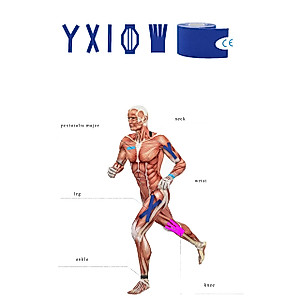 DDQYYSPP Kinesiology Tape -(3 Pack) - Medical Grade Uncut 5cm x 5m Roll - Ideal for Athletic Sports Physio Strapping and Muscle Injury & Support (11)