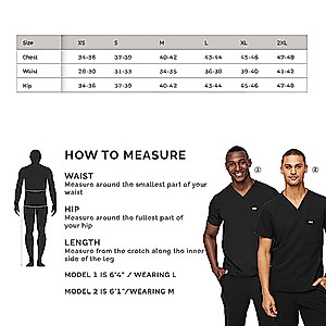 FIGS Leon Three-Pocket Scrub Top for Men - Black, L