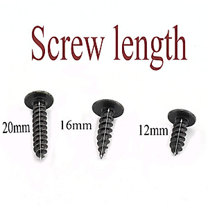 50pcs M4x12mm Self Drilling Black Screw Carbon Steel Hardware Accessories Philips Drive Round Head Self Tapping Wood Screws