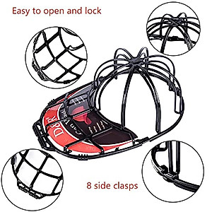 Der Rose 2 Pack Baseball Hat Washer for Washing Machine,Cap Washer Frame Cage,Hat Cleaner Protector Hat Rack for Baseball Caps