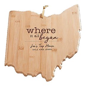 Engraved Where It All Began Ohio State Cutting Board, Bamboo, Personalized