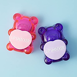Lip Smacker BFF Sugar Bear Lip Balm Duo- Pink & Purple Luv U Straw-Beary Much! / Grapeful-4-U!