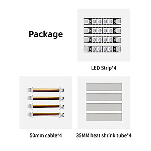 SpeedyBee FPV Drone LED Lights Strip-4pcs RGB Programmable Strip with Multi-Colors Free-soldering Function for FPV Drone Frame Flight Controller  