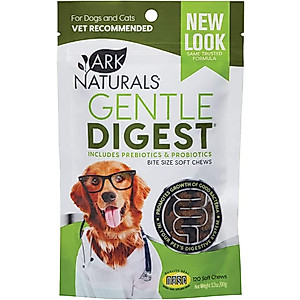 Ark Naturals Gentle Digest Soft Chews, Vet Recommended Dog and Cat Prebiotics and Probiotics, Digestive and Immune System Support, 120 Count