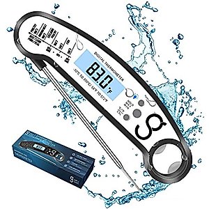 Digital Instant Meat Food Thermometer - BBQ or Grilling, Waterproof and Magnetic with Probe | Electric and Wireless, Quick, Smart Read for Cooking Red Meat, Candy, Tea, Oven Roast for Kitchen Cooking