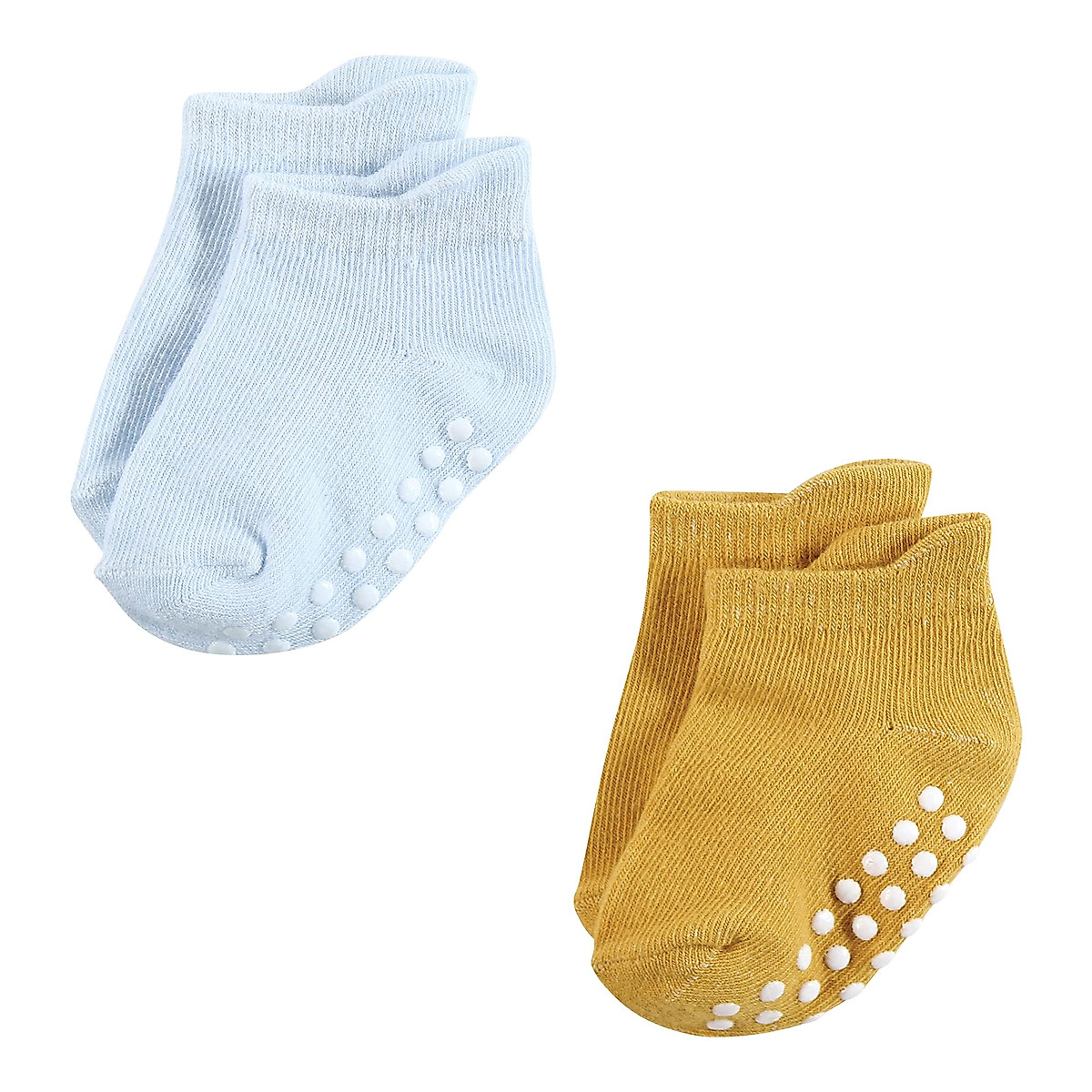 Hudson Baby Unisex Baby Non-Skid No-Show Socks, Multi Girl, 12-24 Months