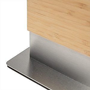 Coninx Double Sided Magnetic Knife Block - Magnetic Knife Holder - Knife Magnet - Bamboo Knife Holder - Knife Block without Knives - Magnetic Knife Stand (Bamboo Vertical)