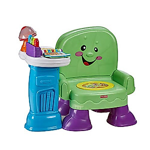 Fisher-Price Laugh & Learn Song & Story Learning Chair, Green & Laugh & Learn Pull & Play Learning Wagon, Pull-Toy Wagon with Music, Lights, and Learning Songs for Babies & Toddlers Ages 6-36 Months