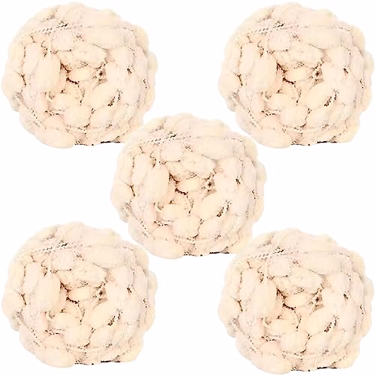 5 Yarn Balls,100% Polyester POM-POM Knitting Yarn (130g Each, 250M Total) - Perfect for Handcrafts, Scarves, Hats, Sofa Mats, and Pet Nests (34)