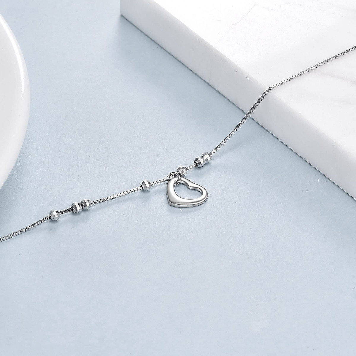 TIGER RIDER 925 Sterling Silver Bracelet, Heart Silver Charm Bracelets, Lovely Generous Jewelry Gifts for Women, Mother’s Day