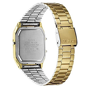 New Casio AQ230GA-9D Digital Analog Dual Time Metal Watch Multi Alarm Auto Calendar Water Resistant