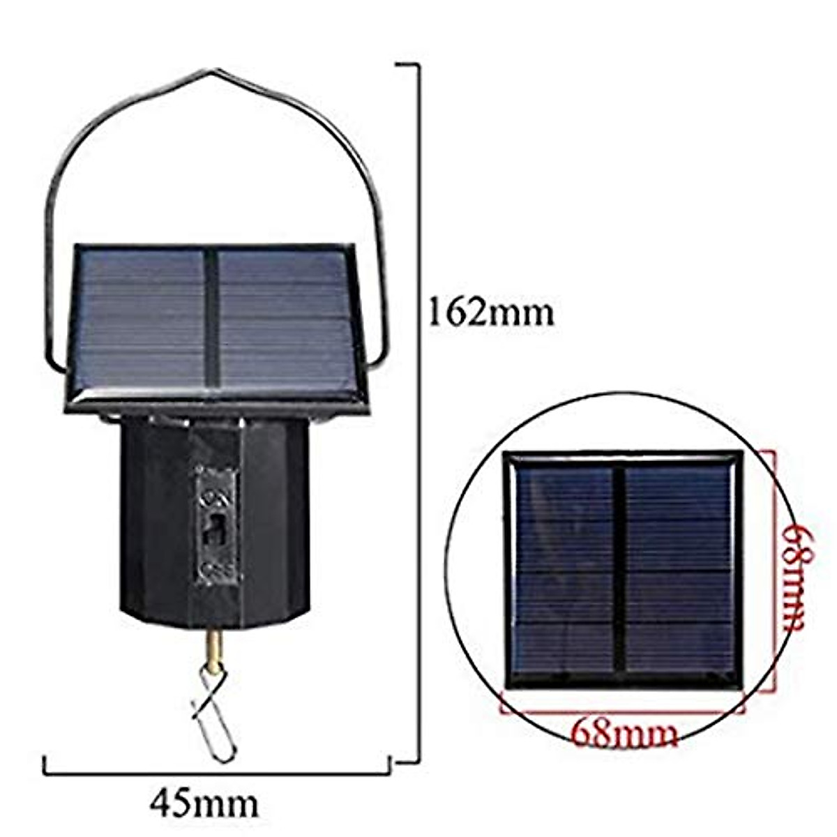 SWYWY Solar Hanging Display Motor Rotating Small Motor Solar Energy Wind Spinner Motor Multi-Purposes Rotatable Hook 2Pcs